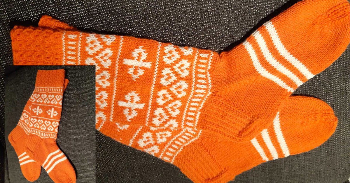 Neuleohje: Oranssi aalto -villasukat | OP Media